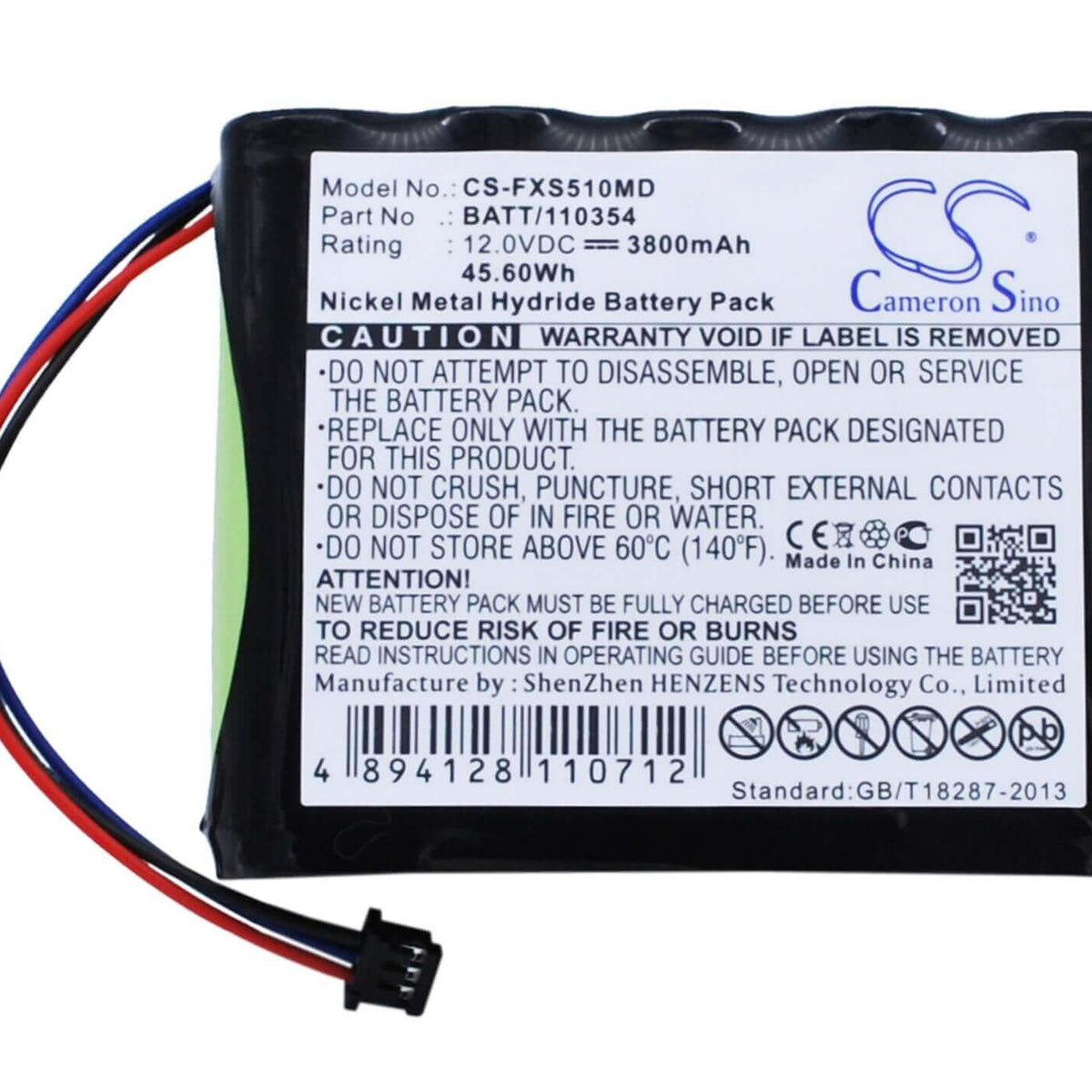 3800mAh, Fukuda, 10th-2400a-wc1-1, Monitor Ds5100 Medical Replacement Battery shipped from ...