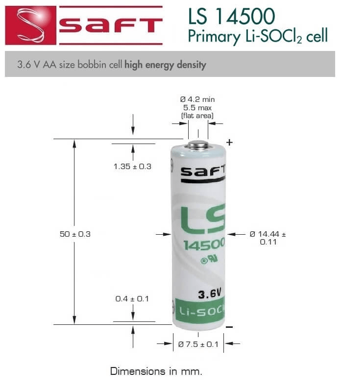 Saft LS14500 range of lithium batteries – Canadianbatteries.com