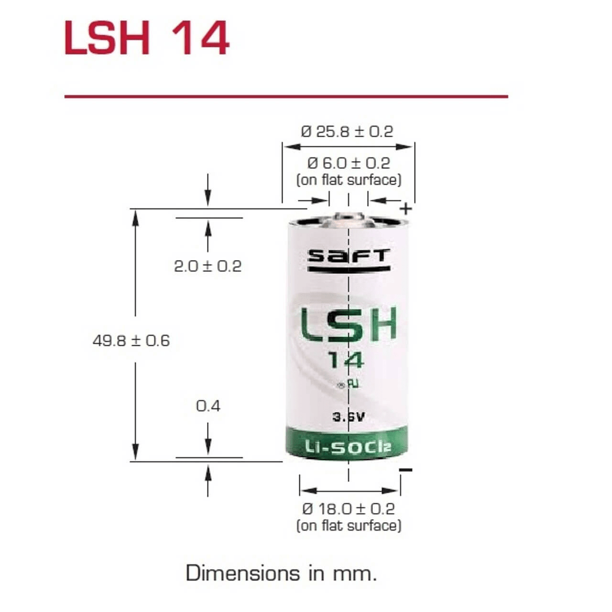 Saft LSH14 lithium battery range – Canadianbatteries.com
