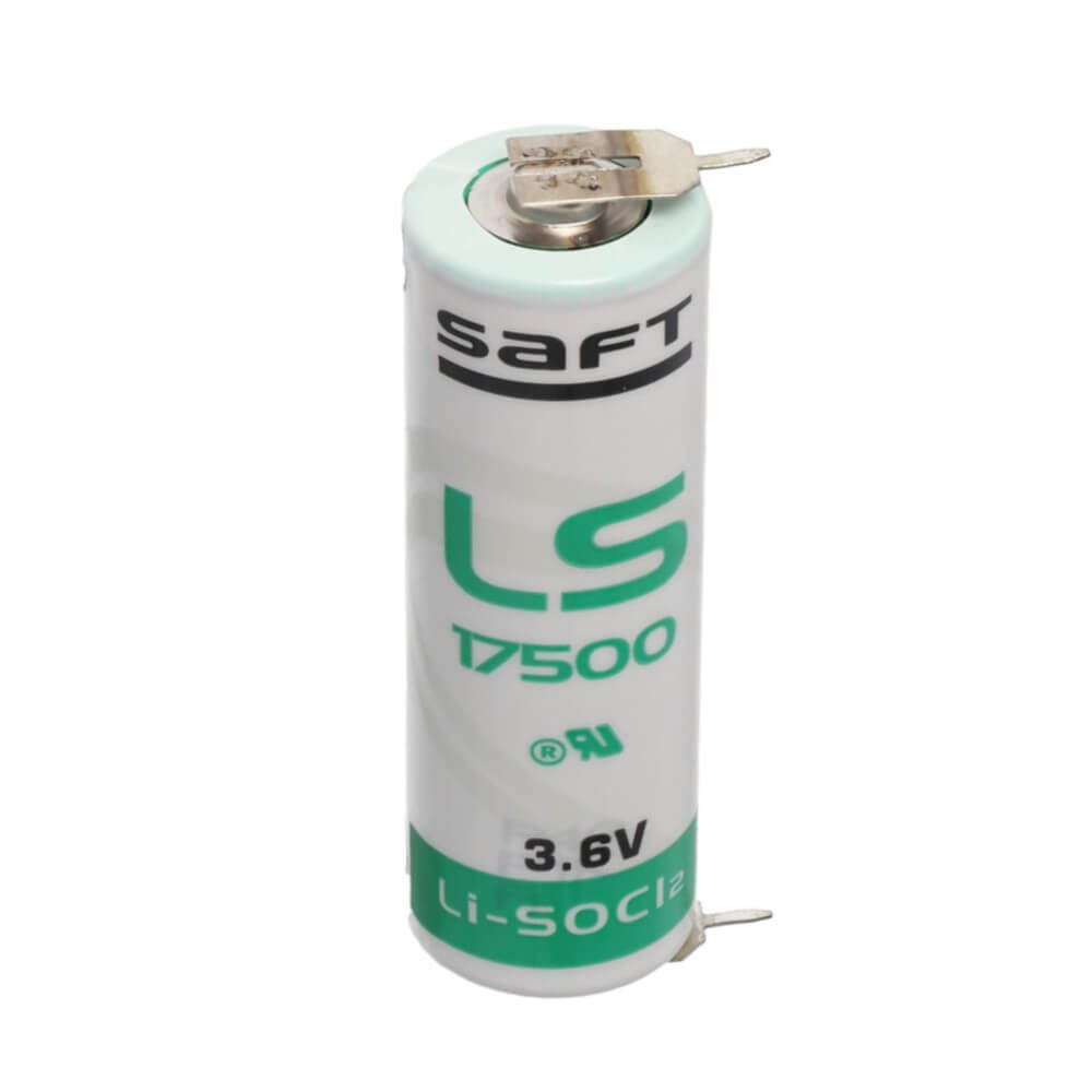 3.6V 3600mAh A-Size Saft LS17500 Battery with single PC Pins ...