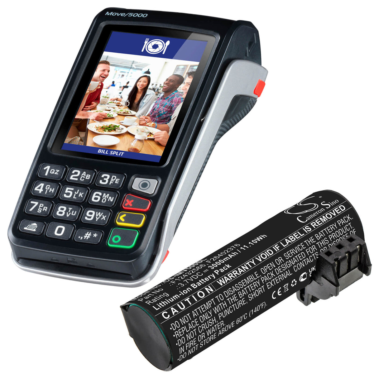 3000mAh, Ingenico, F12432566, Move 5000, Move 5000f Payment Terminal ...