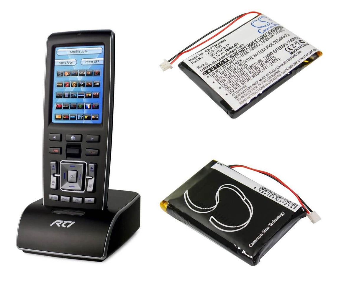 1800mAh, Rti, T3v, T3-v, T3-v+ Remote Control Replacement Battery ...