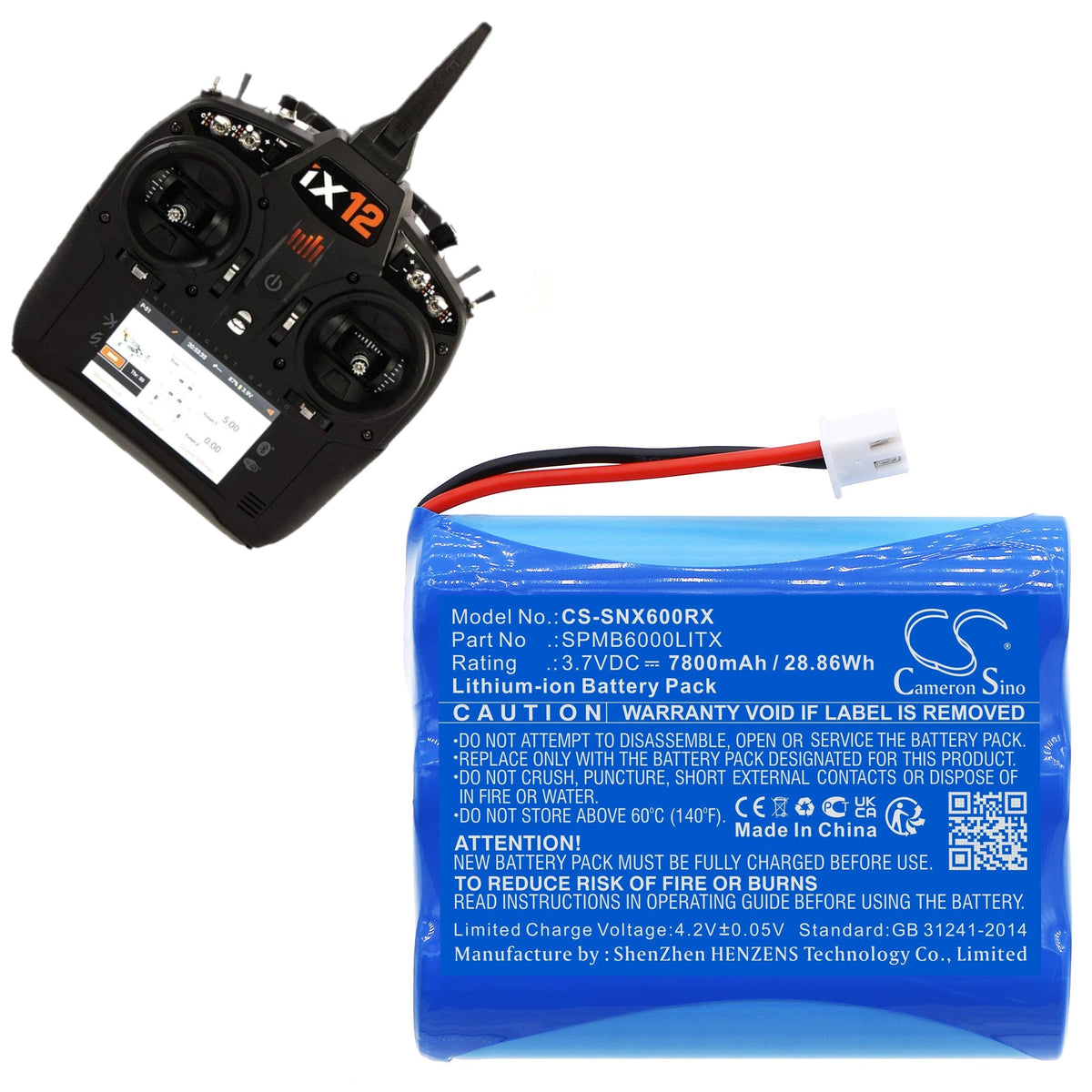 7800mAh, Spektrum, Spmb6000litx, Transmitter Ix12, Transmitter Nx6 ...