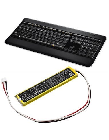 1500mAh, Logitech, 802085p, K800 Keyboard,Mouse Replacement Battery ...
