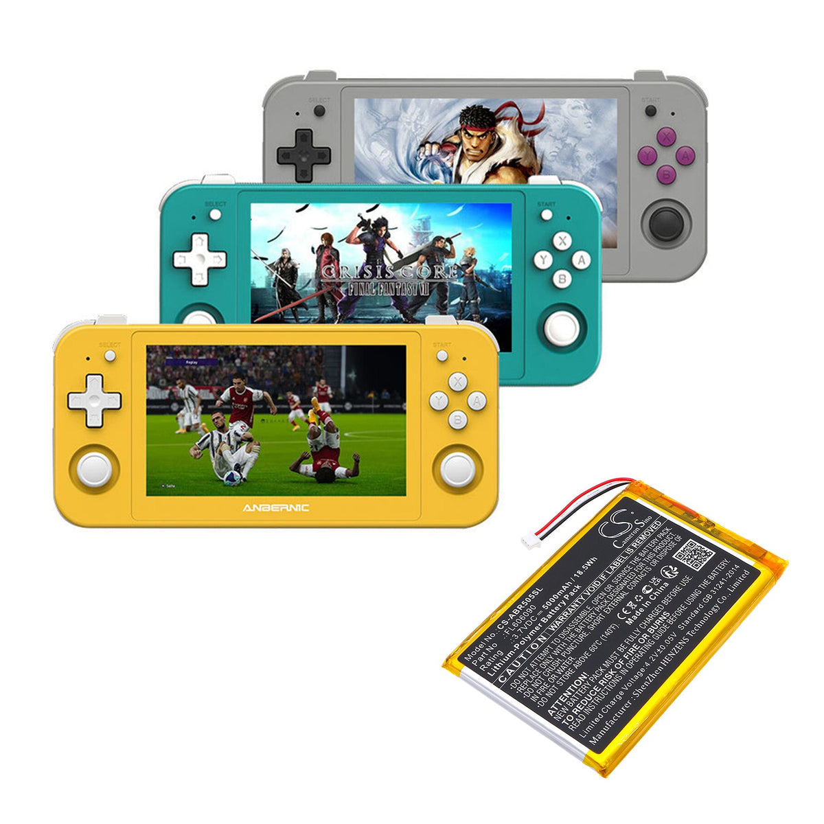 5000mAh, Anbernic, Fl606090, Rg505 Game Console Replacement Battery ...