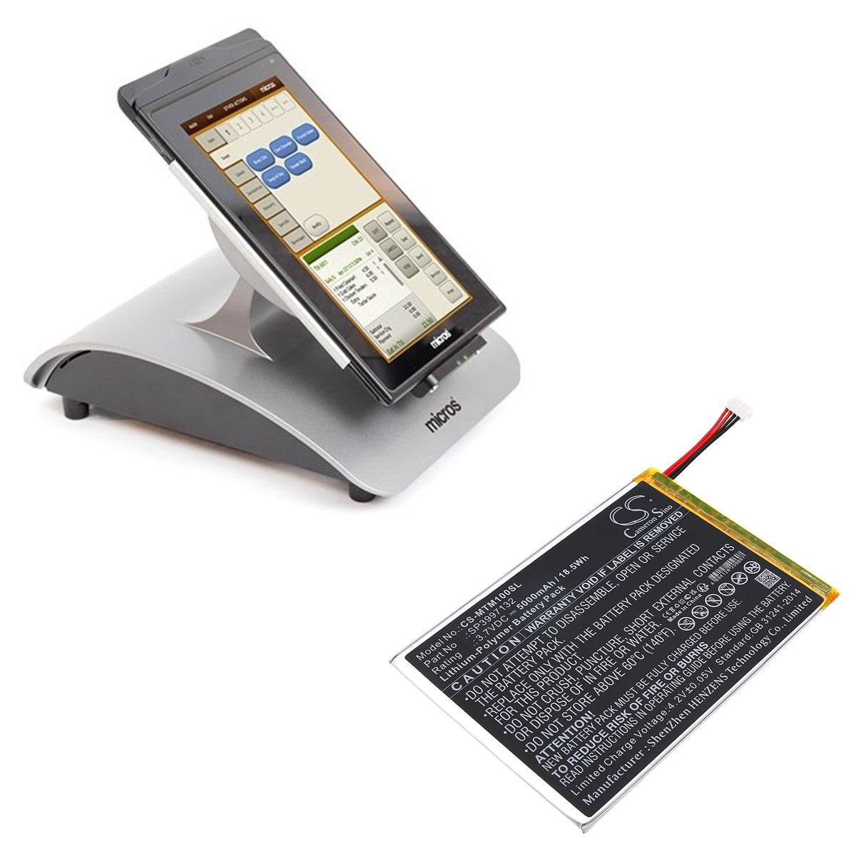 Micros, batterie de comprimés de remplacement de mtablet expédié du ...