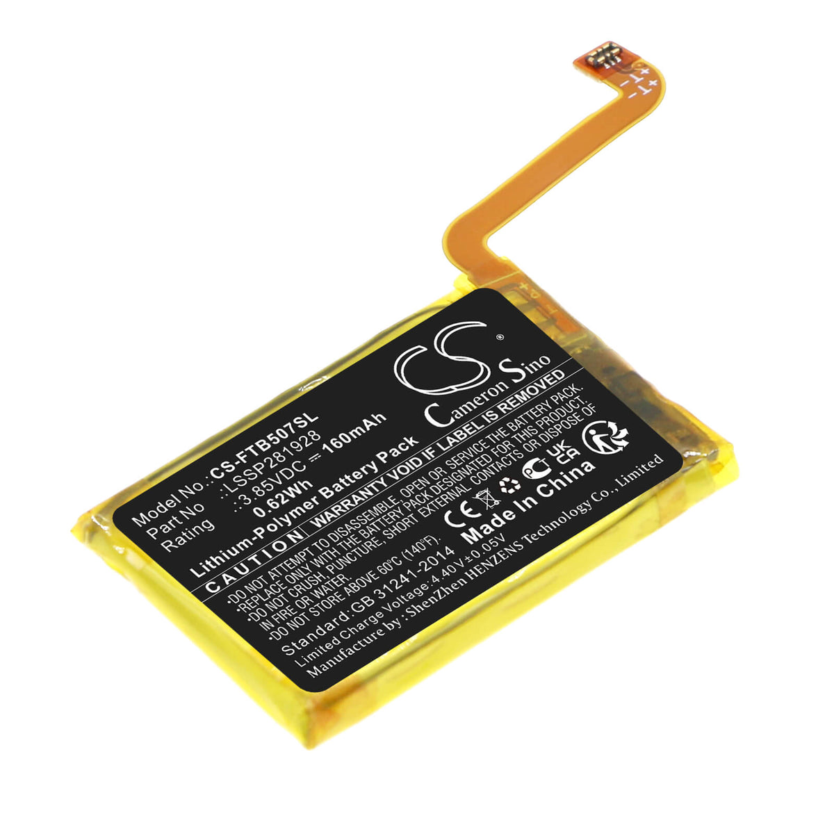 160mAh, Fitbit, Lssp281928, Fb507, Versa 2 Smartwatch Replacement ...