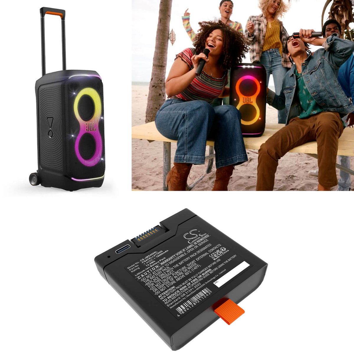 10000mAh, Jbl, Partybox Club 320, Partybox Stage 320 Replacement Battery shipped from Canada ...