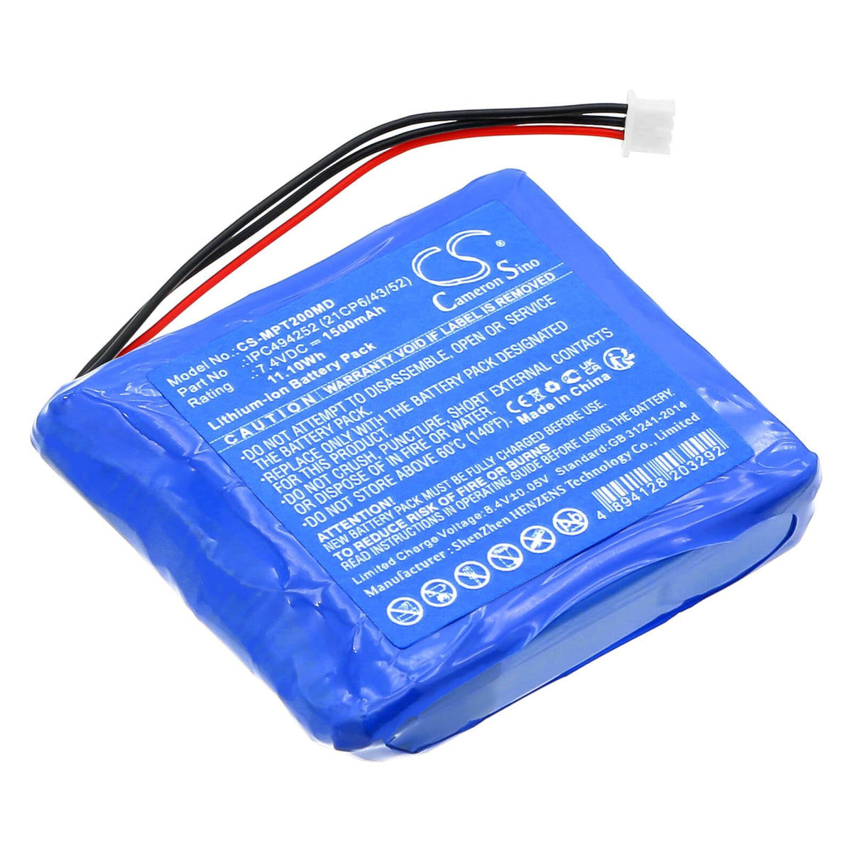 1500mAh, Medcaptain, Ipc494252 (21cp6/43/52), Tp-20s Medical ...
