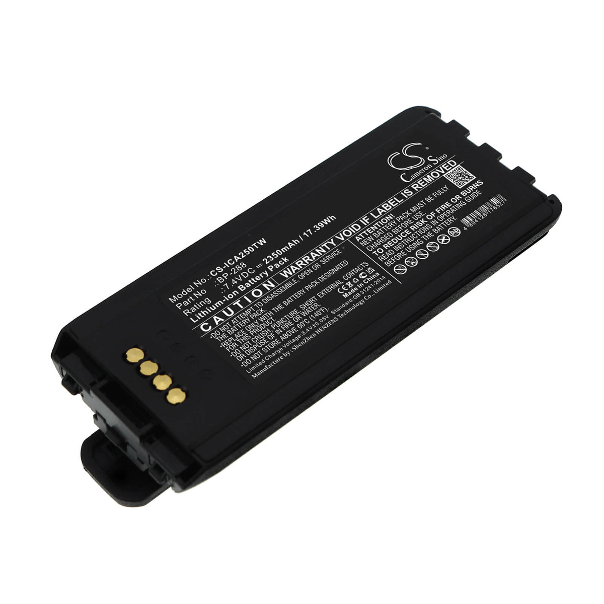 2350mAh, Icom, Bp-288, Ic-a25, Ic-a25ce Two-Way Radio Replacement ...