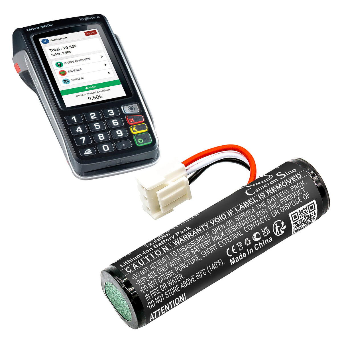 2600mAh, Ingenico, F12432566, Move 5000 3g Bluetooth, Move 5000 3g Wifi ...