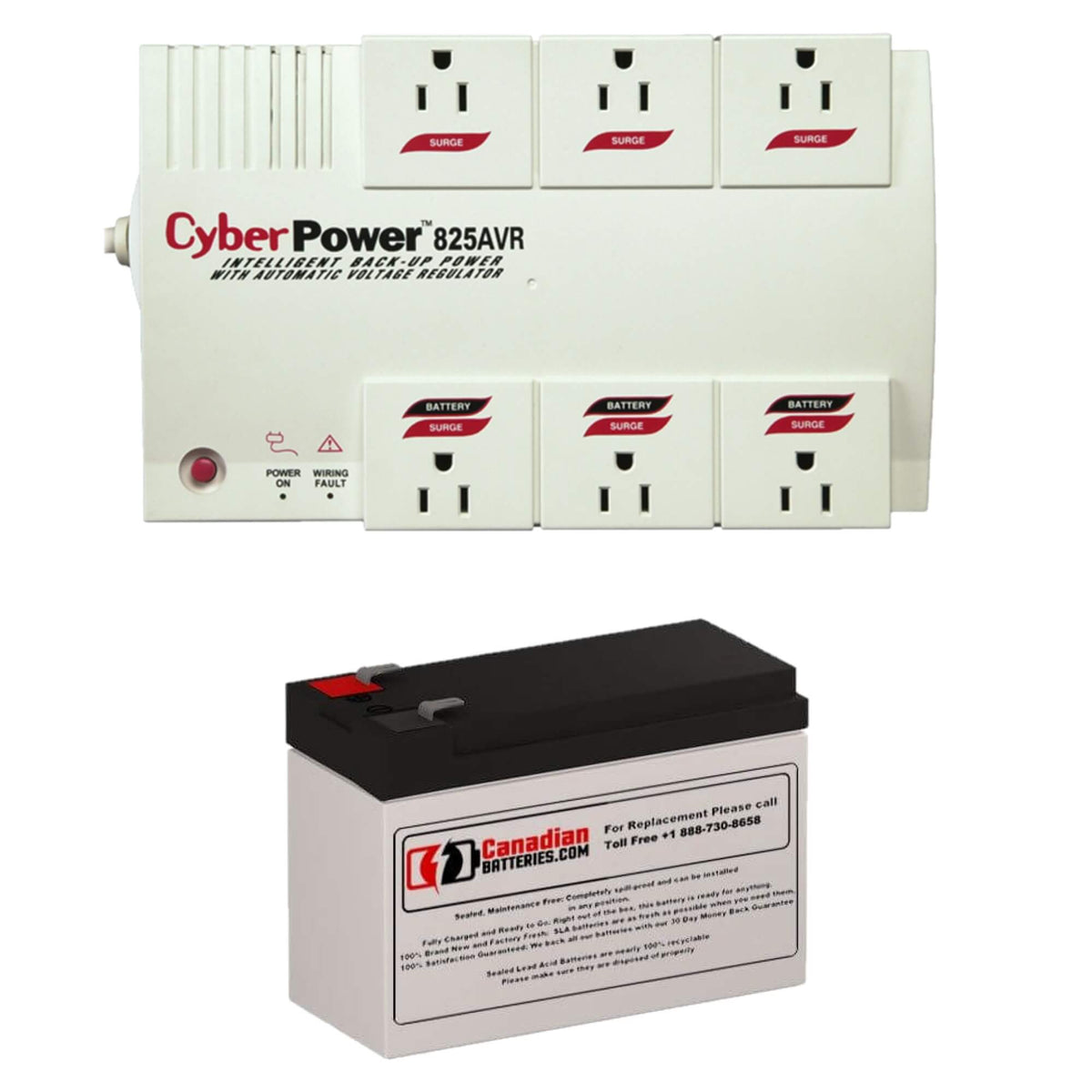 CyberPower Cps825avr replacement Battery – Canadianbatteries.com