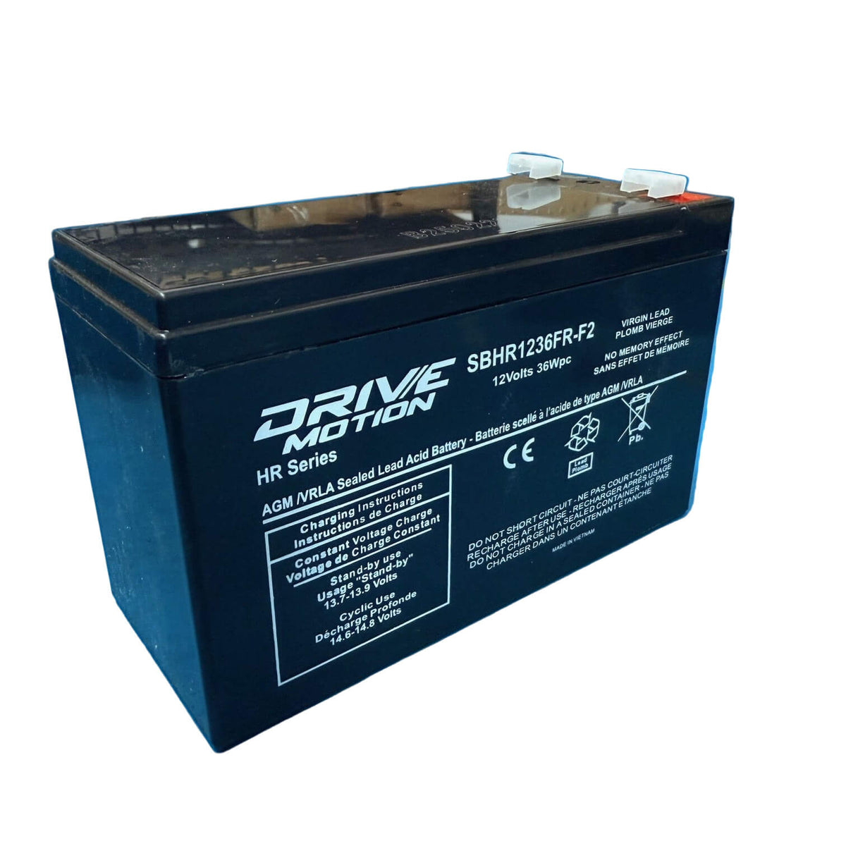 SBHR1236FR-F2 12V 9Ah SLA Battery – High Rate UPS & Data Center Backup ...