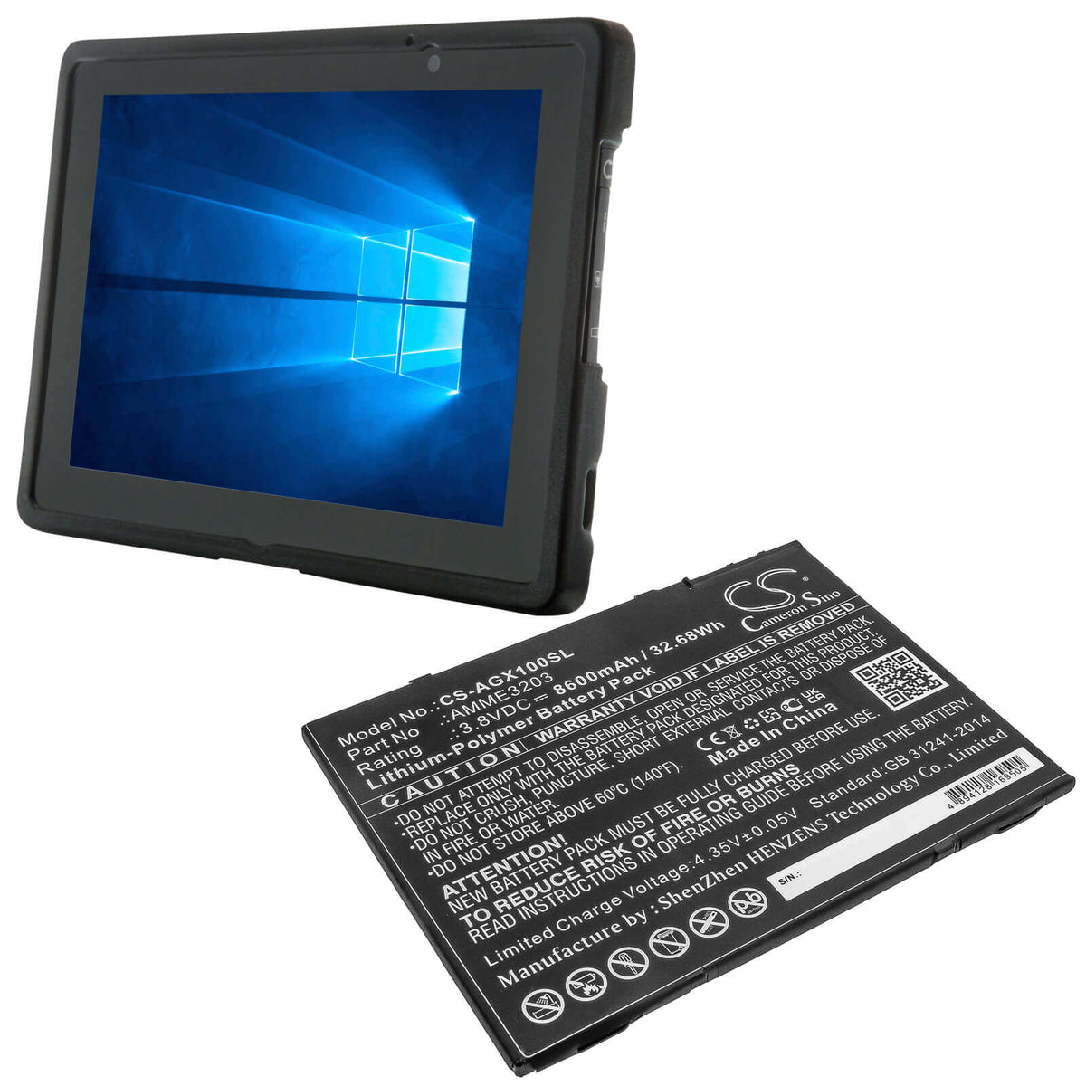 Aegex, 10 Intrinsically Safe Tablet, 10 Tablets replacement battery ...