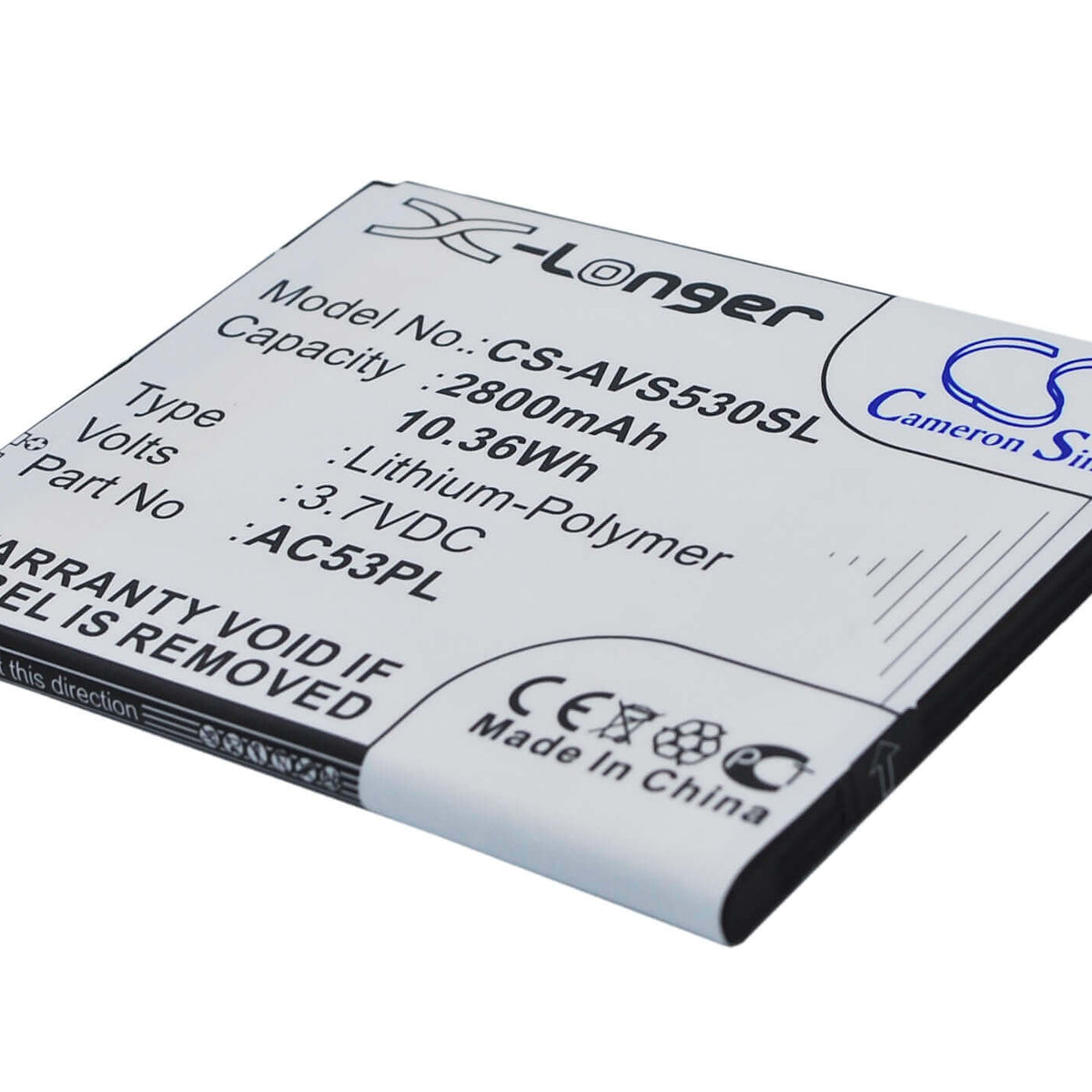 2800mAh, Archos, Ac53pl, 53 Platinum SmartPhone Replacement Battery ...