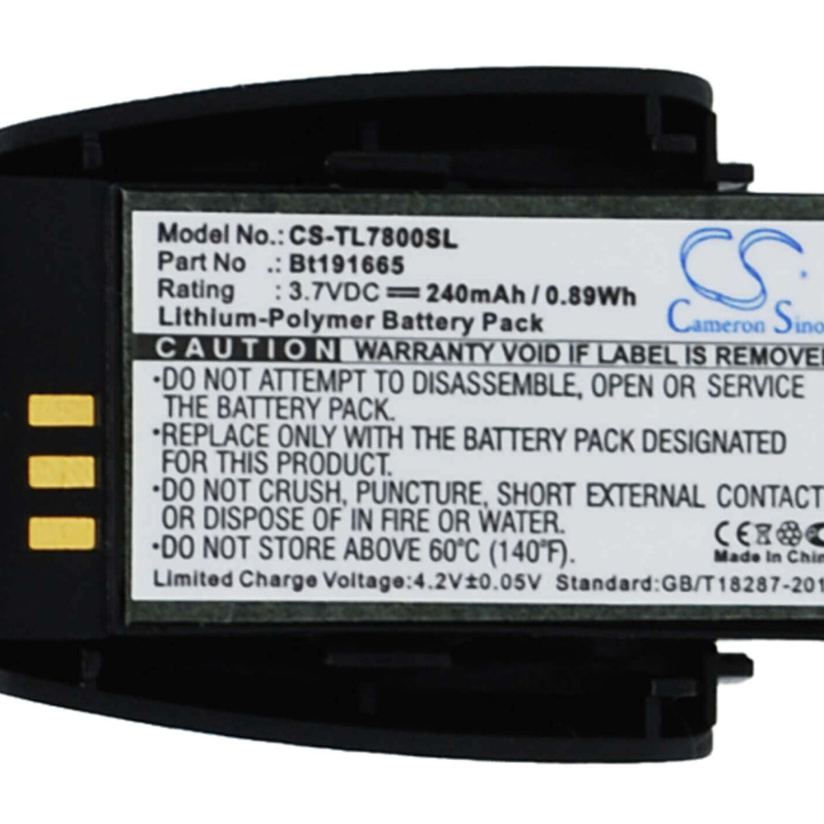 240mAh, V Tech, Plantronics, At&t, Bt191665, Sb3014, Tl7800 Headset ...