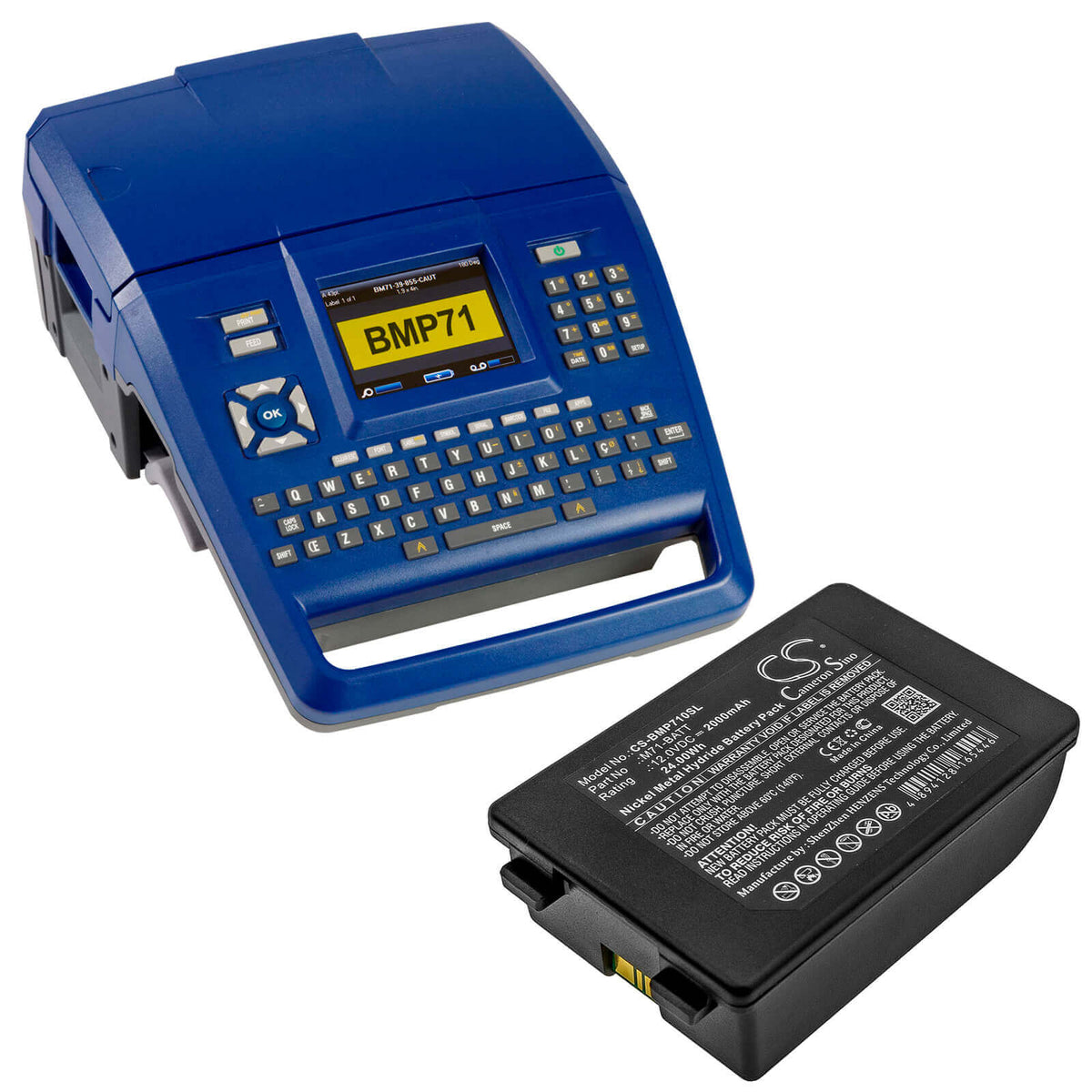 2000mAh, Brady, M71-batt, Bmp71 Portable Printer Replacement Battery ...
