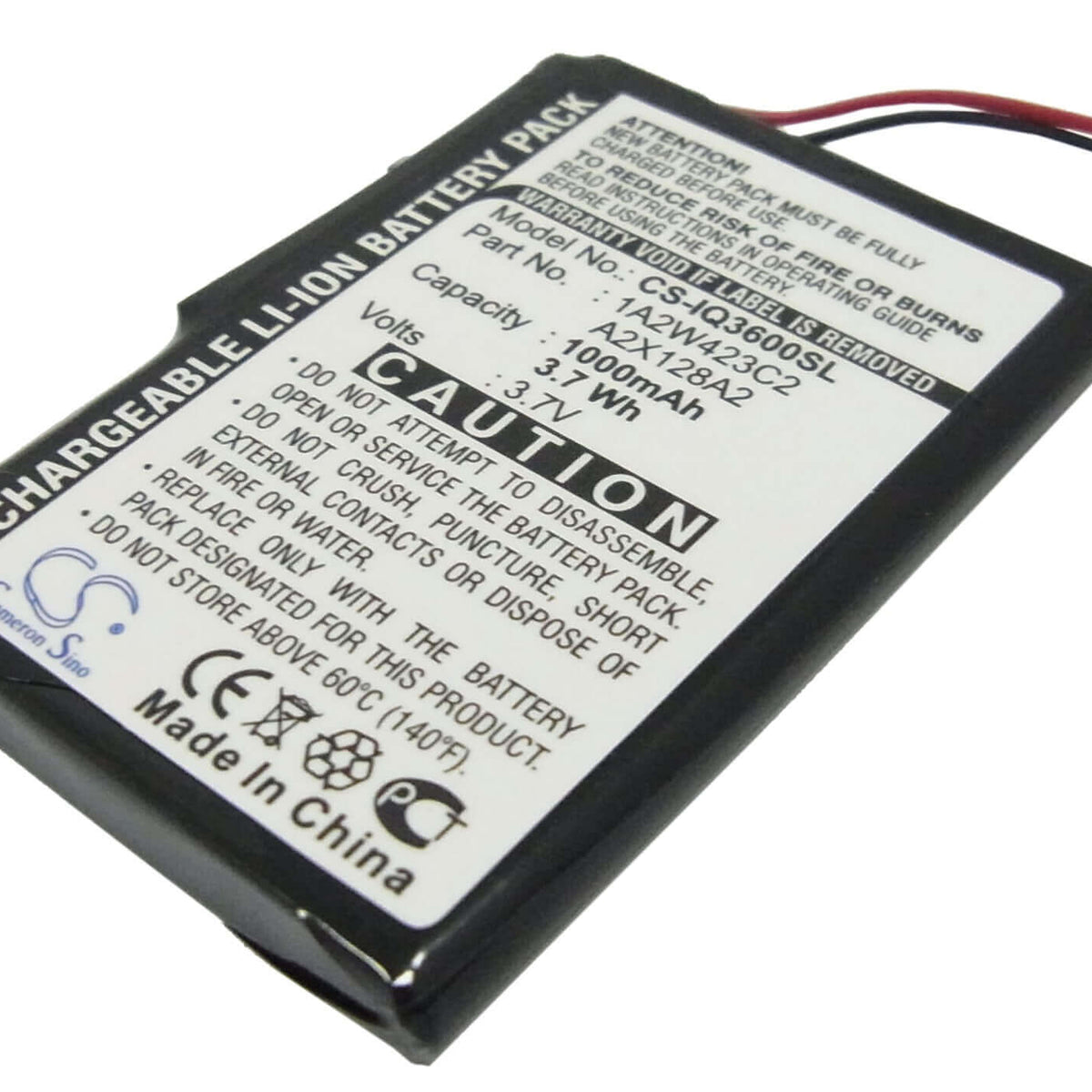 1000mAh, Garmin, Bti, Pw029123, Gps-gar3200 GPS Replacement Battery ...