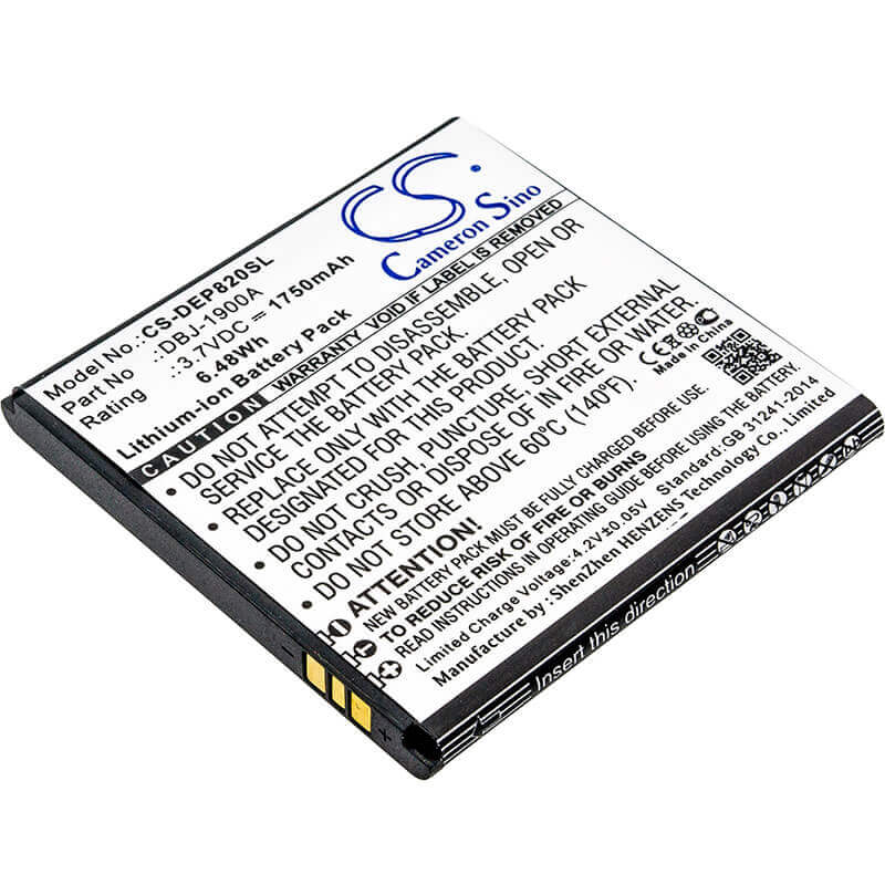 1750mAh, Doro, Dbj-1900a, Liberto 820 SmartPhone Replacement Battery ...