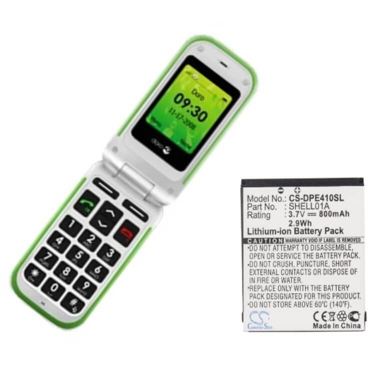 800mAh, Doro, Care Clamshell, Phoneeasy 409, Phoneeasy 409gsm ...