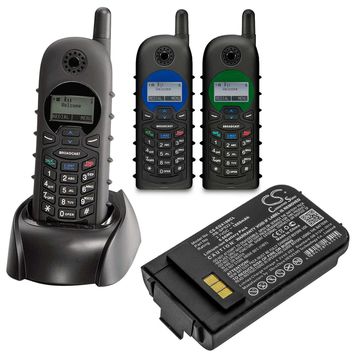 1800mAh, Engenius, Rb-sp922-l, Durafon 1x, Durafon 4x Cordless Phone ...