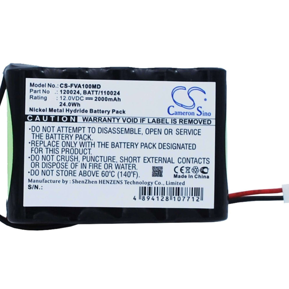 2000mAh, Fresenius, 120024, Mcm, P-200 Medical Replacement Battery ...