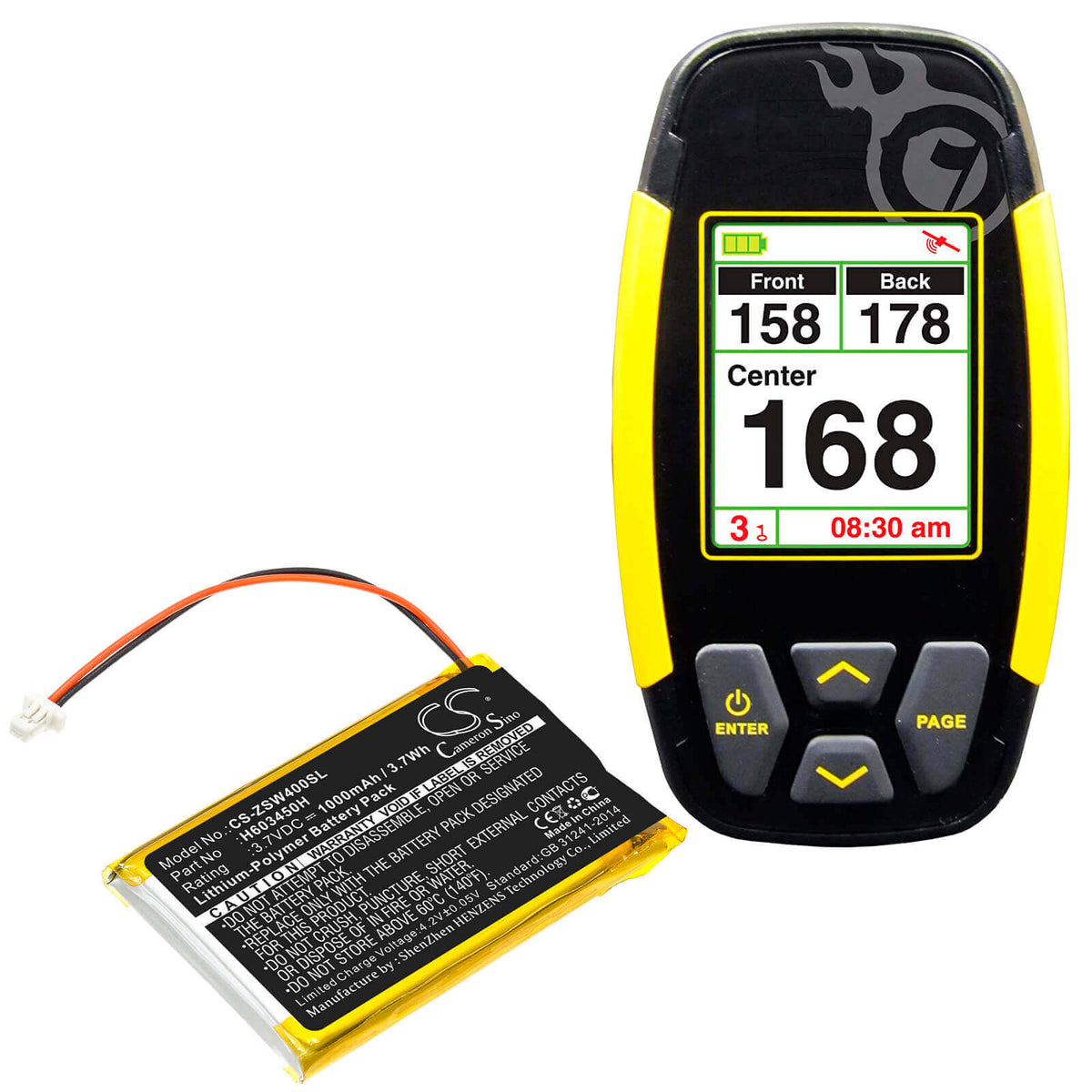 1000mAh, Izzo, H603450h, Swami 4000, Swami 4000 Golf Gpsa43094 GPS ...