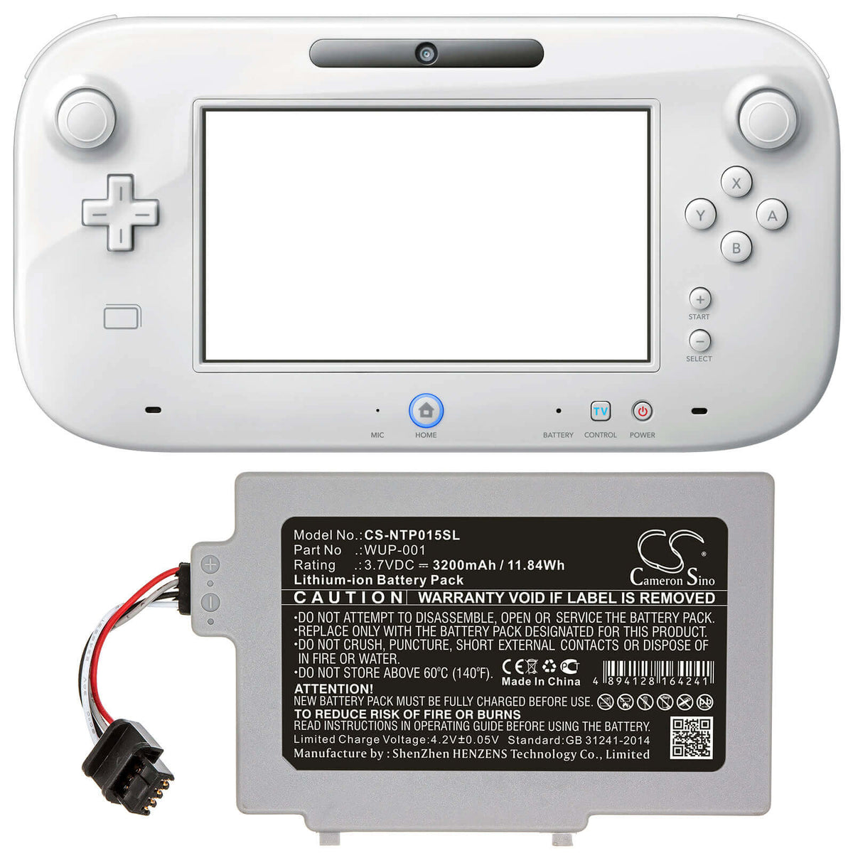 Nintendo, Wii U Gamepad Wup-001 replacement Game Console battery ...