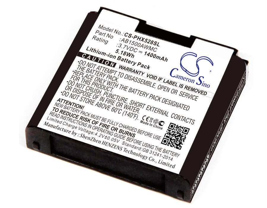 1400mAh, Philips, Ab1500awmc, X528, Xenium X528 SmartPhone Replacement ...