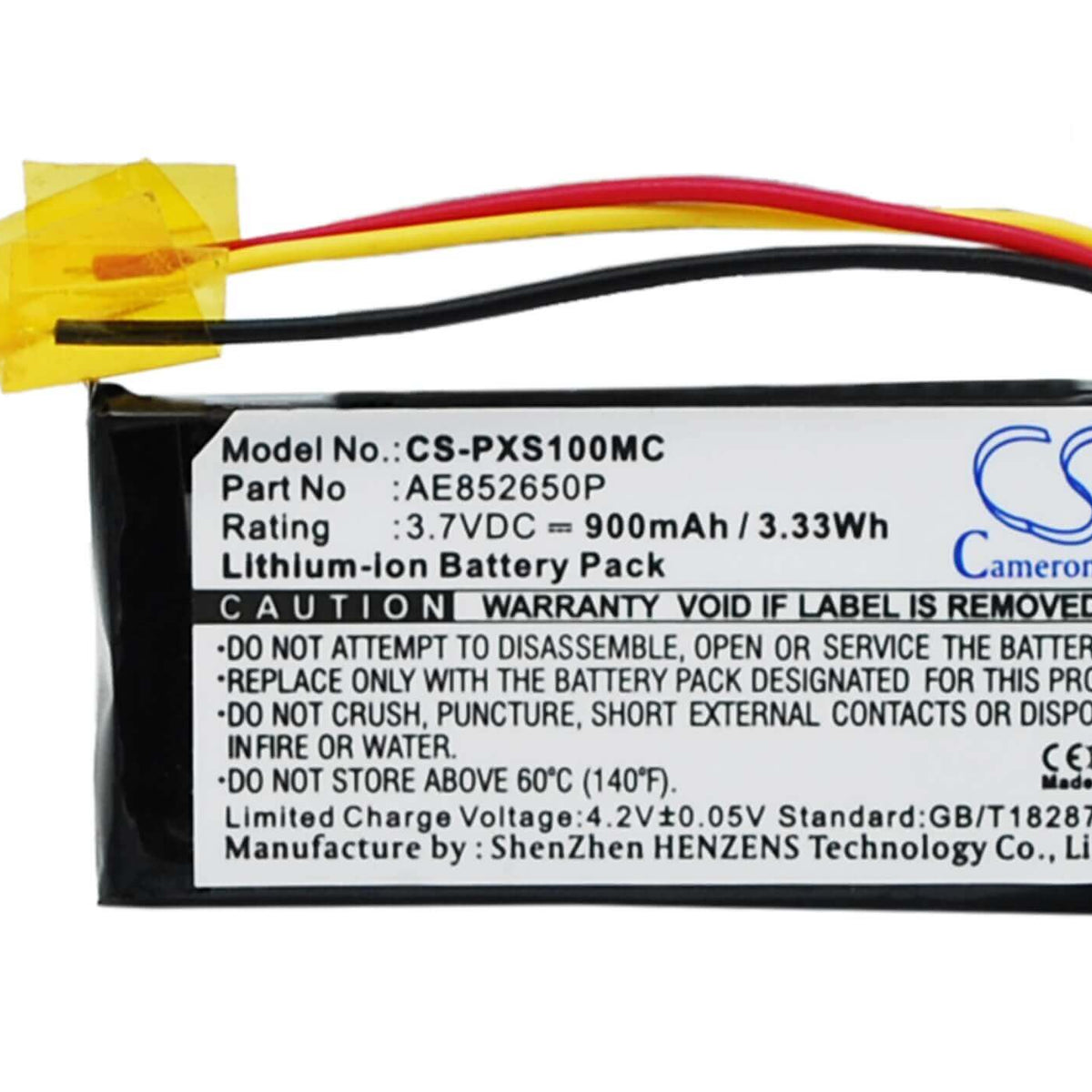 Polaroid Polxs100, Xs100hd, Xs100hd Hd replacement battery ...