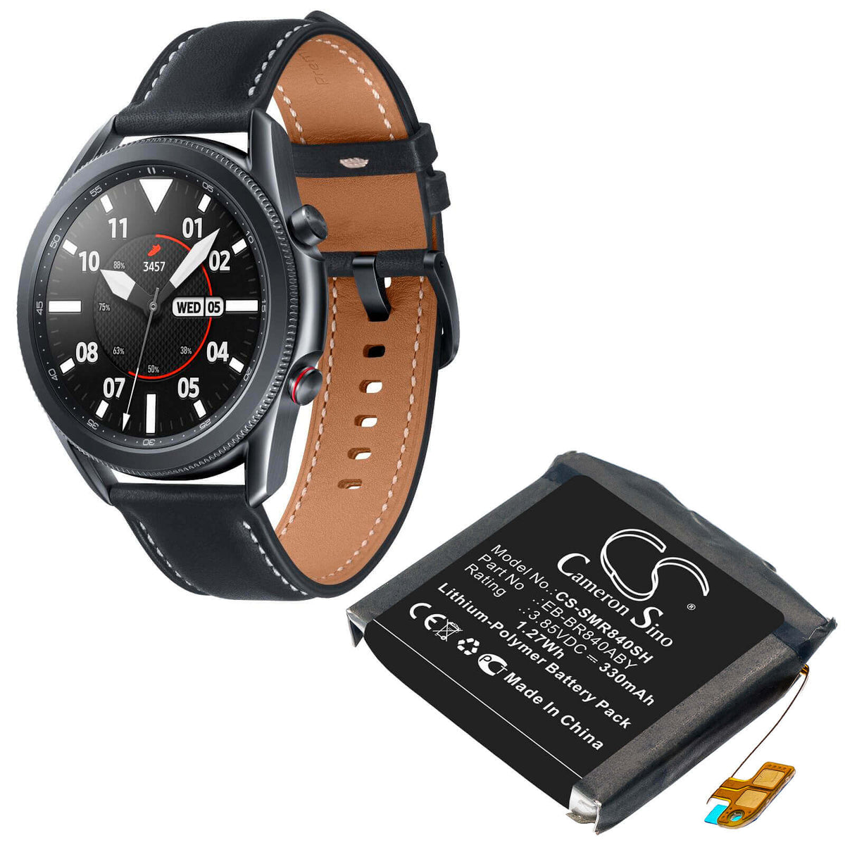 330mAh, Samsung, Eb-br840aby, Galaxy Watch3 45mm, Sm-r840 Smartwatch ...