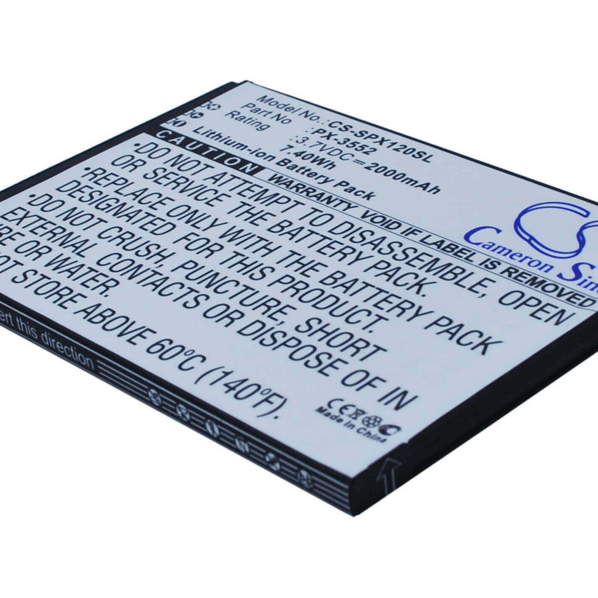 2000mAh, Simvalley, Px-3552, Spx-12 SmartPhone Replacement Battery ...