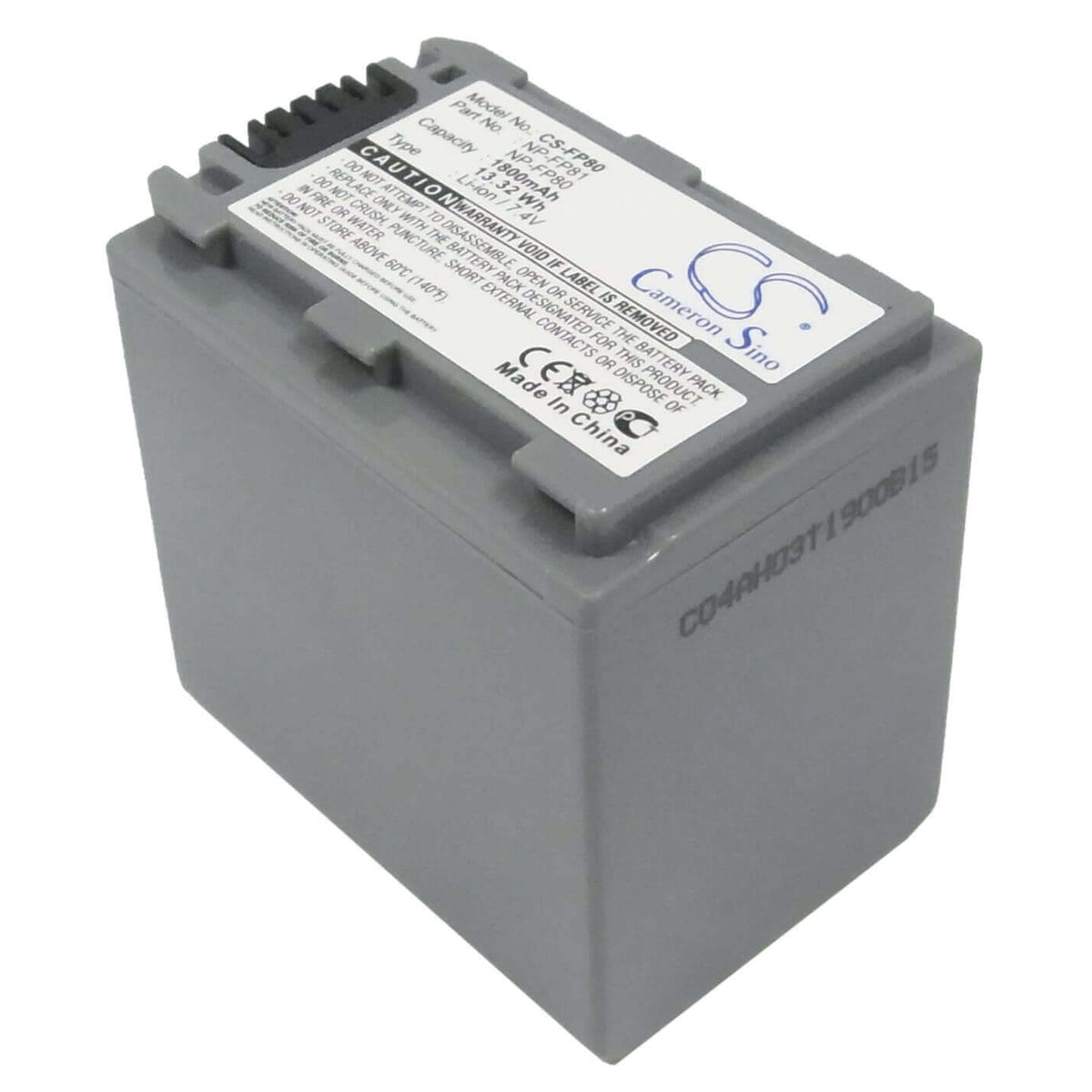 1800mAh, Sony, Np-fp80, Dcr-30, Dcr-dvd103 Replacement Battery shipped ...