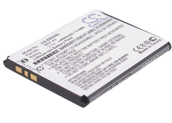 950mAh, Sony Ericsson, Bst-43, Cedar J108, Hazel SmartPhone Replacement ...