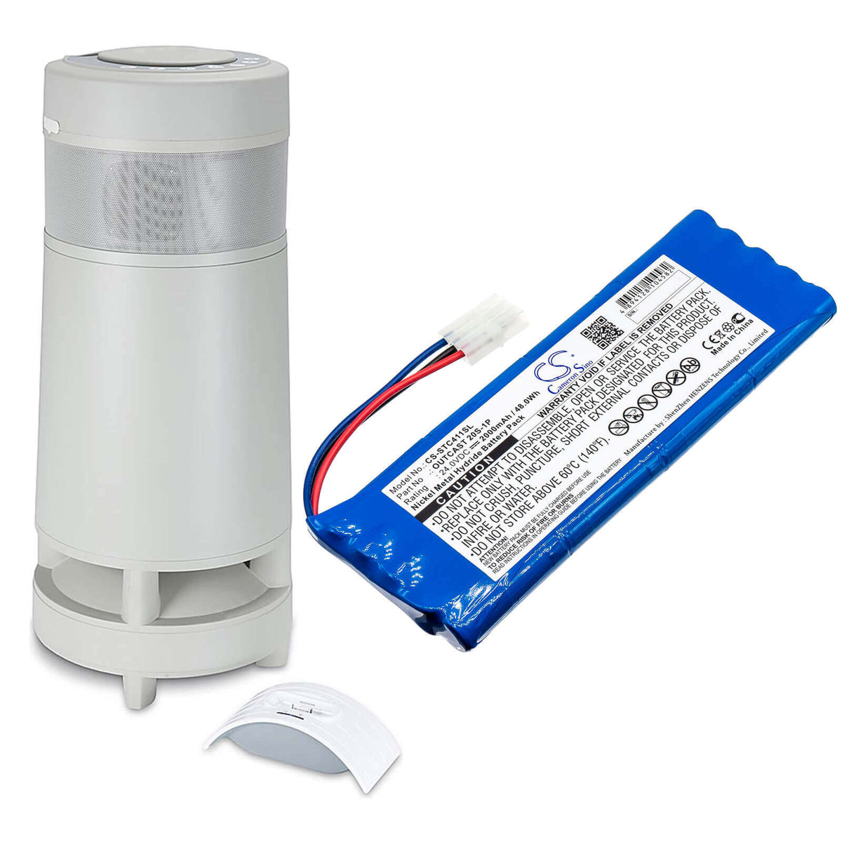 2000mAh, Soundcast, Ico410, Ico410-4n Replacement Battery shipped from ...