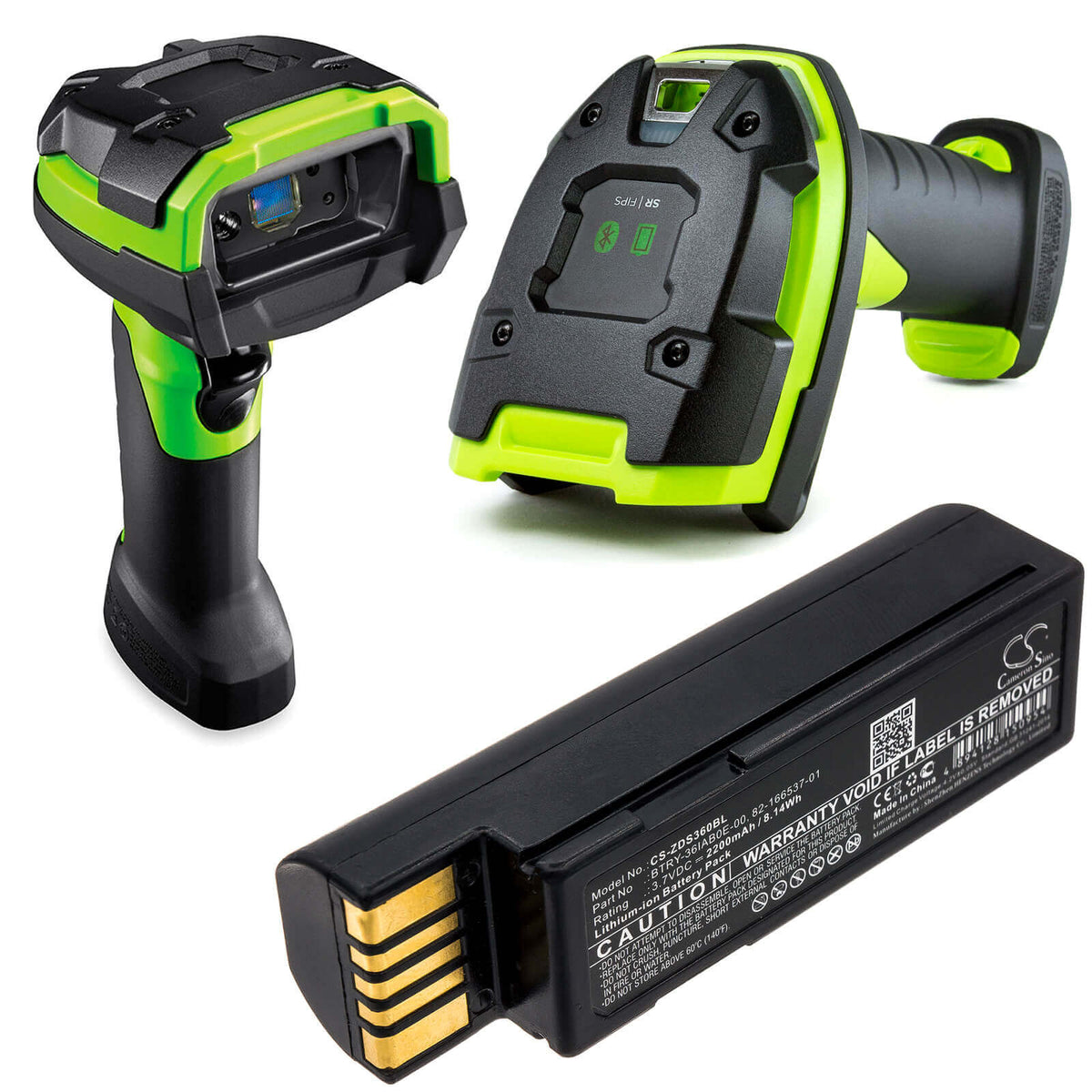 Zebra, Ds3600, Ds3678, Evm replacement Barcode Scanner battery ...