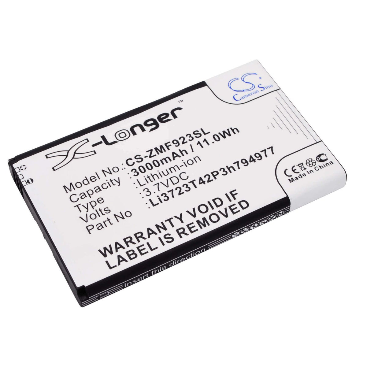 3000mAh, At&t, Zte, Li3723t42p3h794977, Velocity 4g Lte Hotspot ...