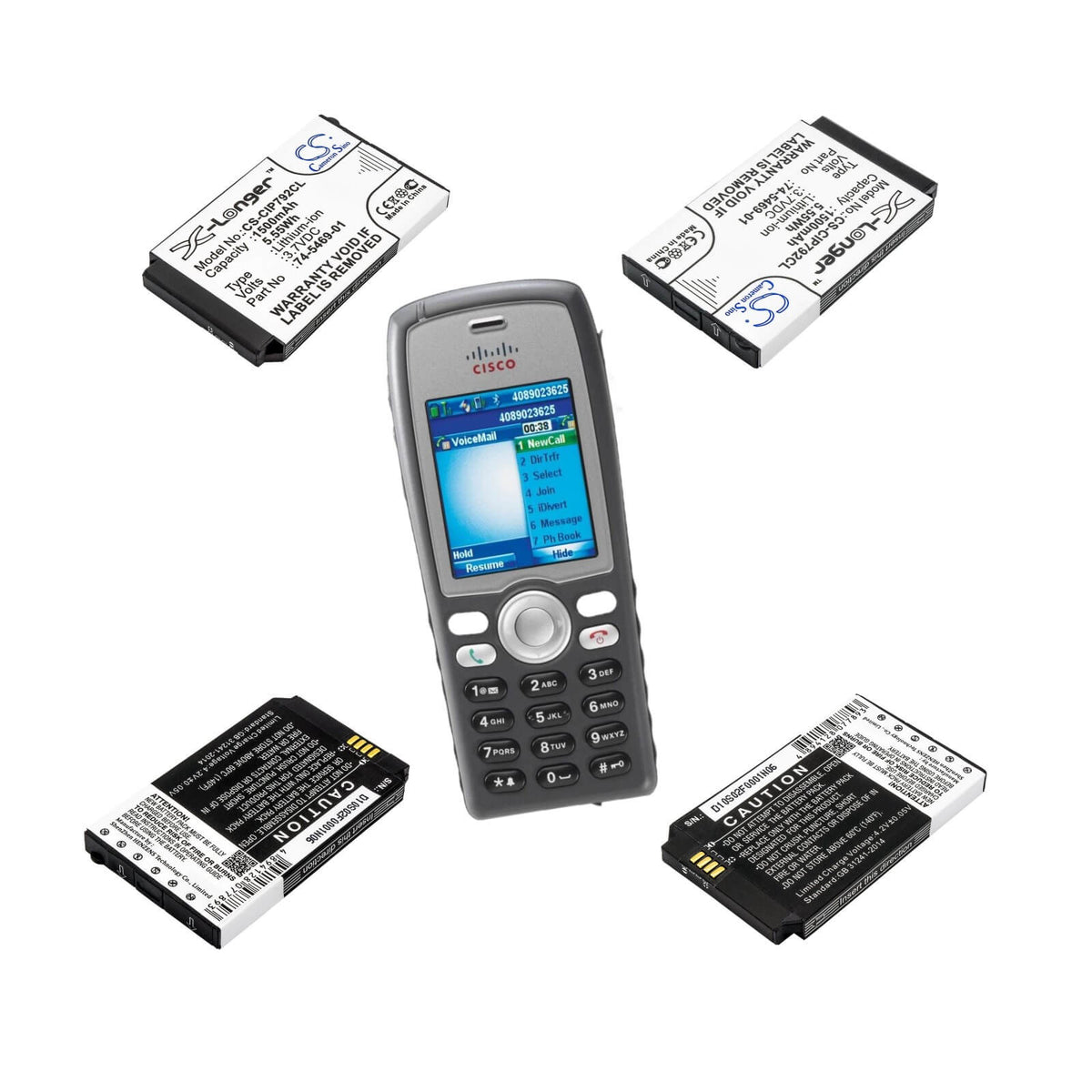 1500mAh, Cisco, 74-5469-01, 7026g, 74-5468-01 Cordless Phone ...
