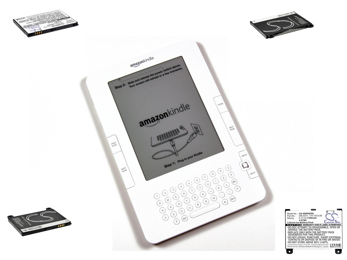 1100mah, Amazon, 170-1012-00, Kindle 2, Kindle DX E-Book, Batterie de ...