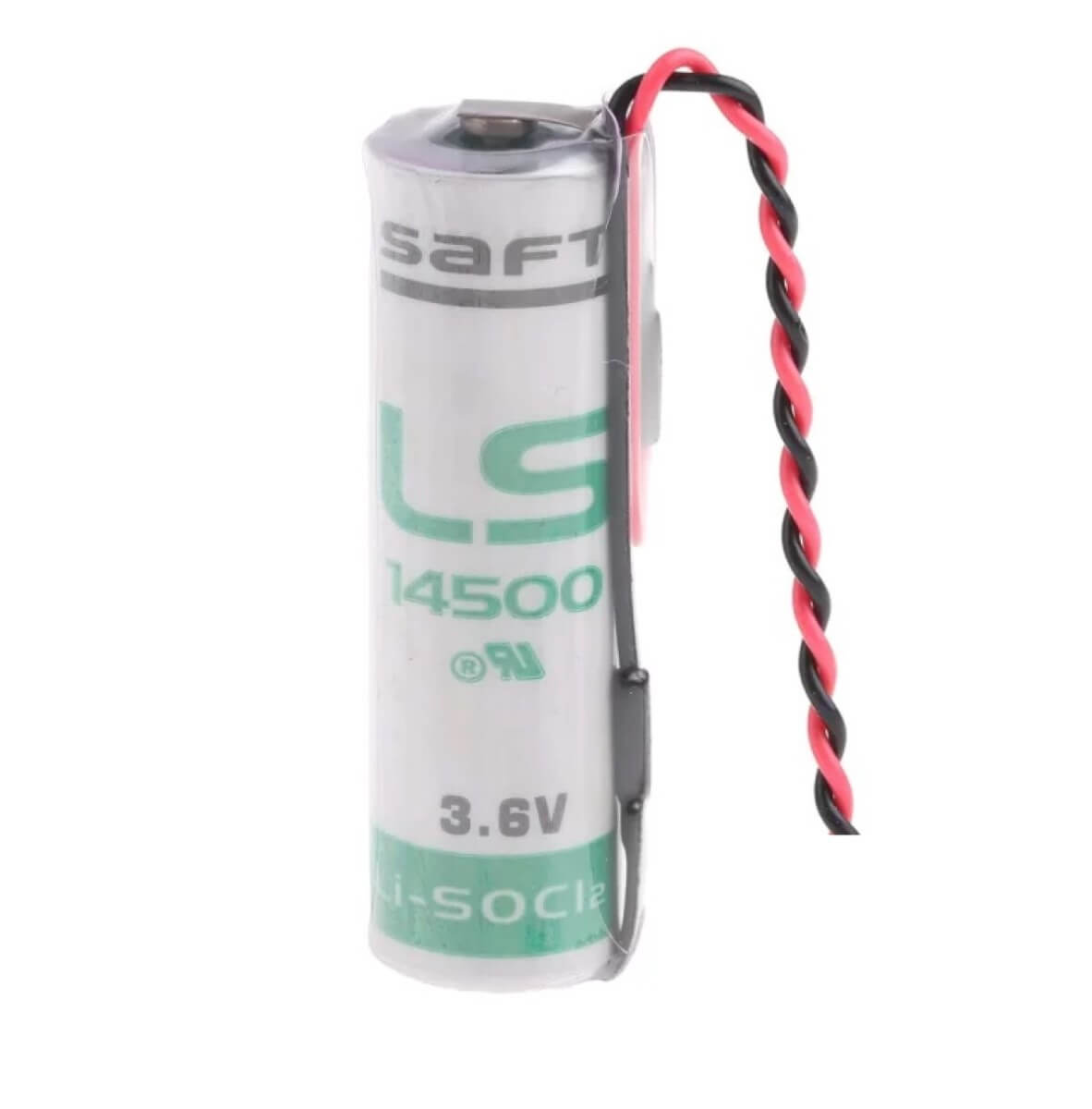 Saft ls14500 with 3 inch flyleads, AA lithium battery 3.6V 2600mah ...
