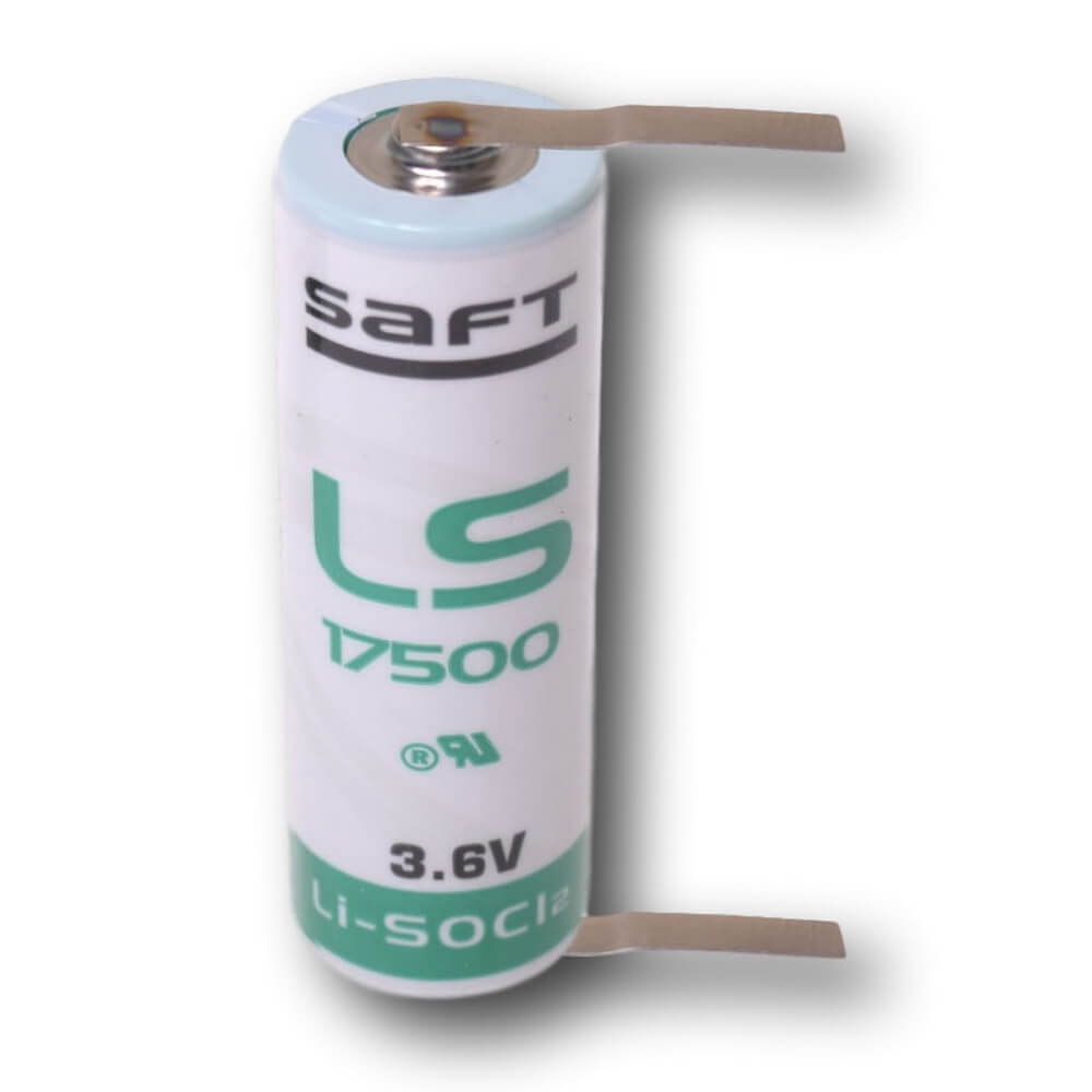 Saft LS17500 A-Size 3.6V 3600mAh Uni Directional Tabs Battery ...