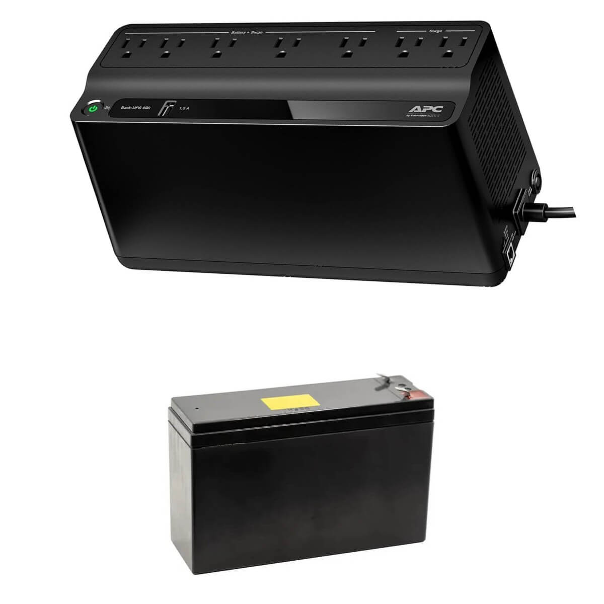 UPS Battery For APC Back-UPS 600VA BE600M1, 1 X 12v, 6.5ah - 78wh ...